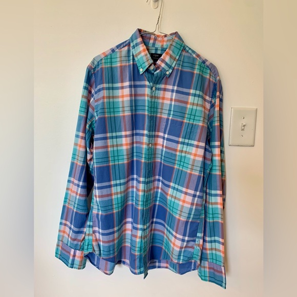 J. Crew | Shirts | Mens J Crew Button Up Medium Summer Plaid | Poshmark